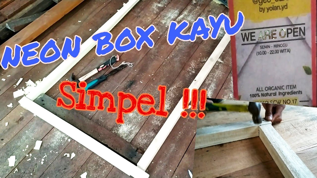 Neon Box Kayu, Simpel !!! - YouTube