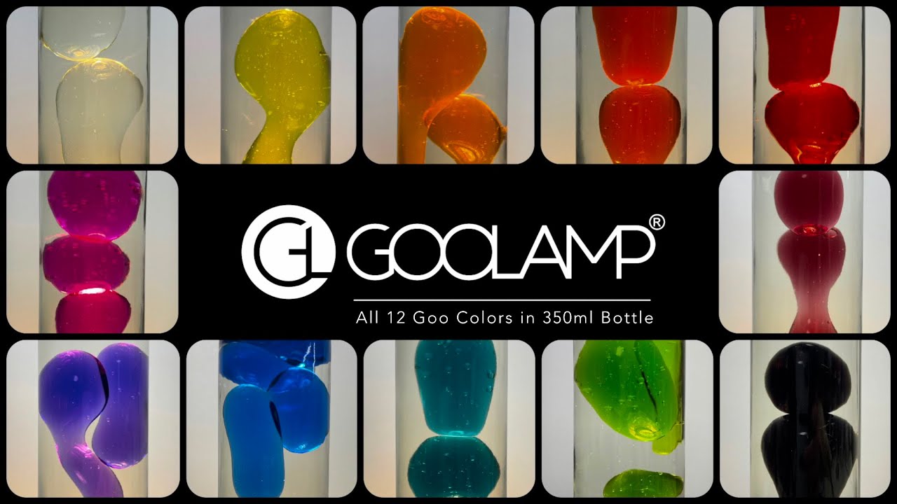 GOOLAMP - All 12 Goo Colors in 350ml Bottle - YouTube
