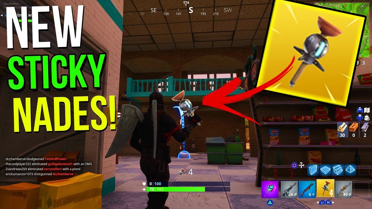 The New "Clinger" Sticky Grenades In Fortnite Battle Royale!! - YouTube