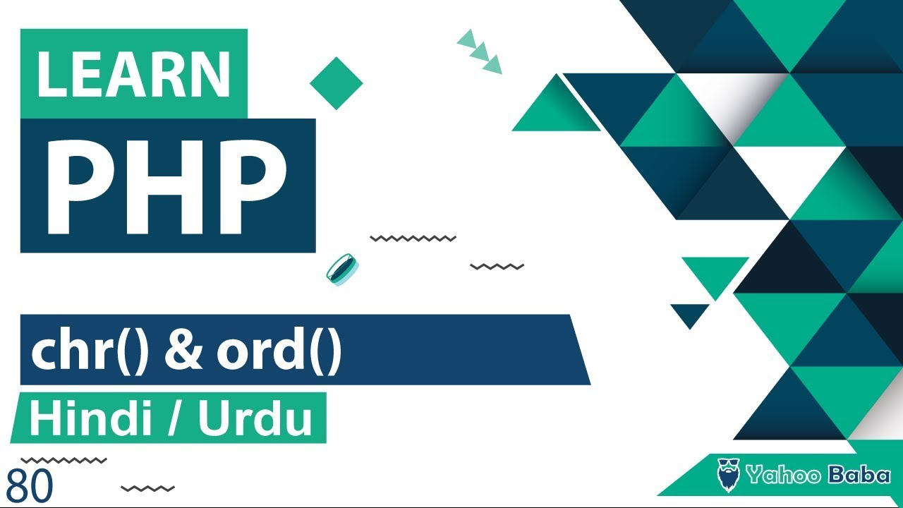 Php Chr And Ord Function Tutorial In Hindi Urdu Youtube 5682