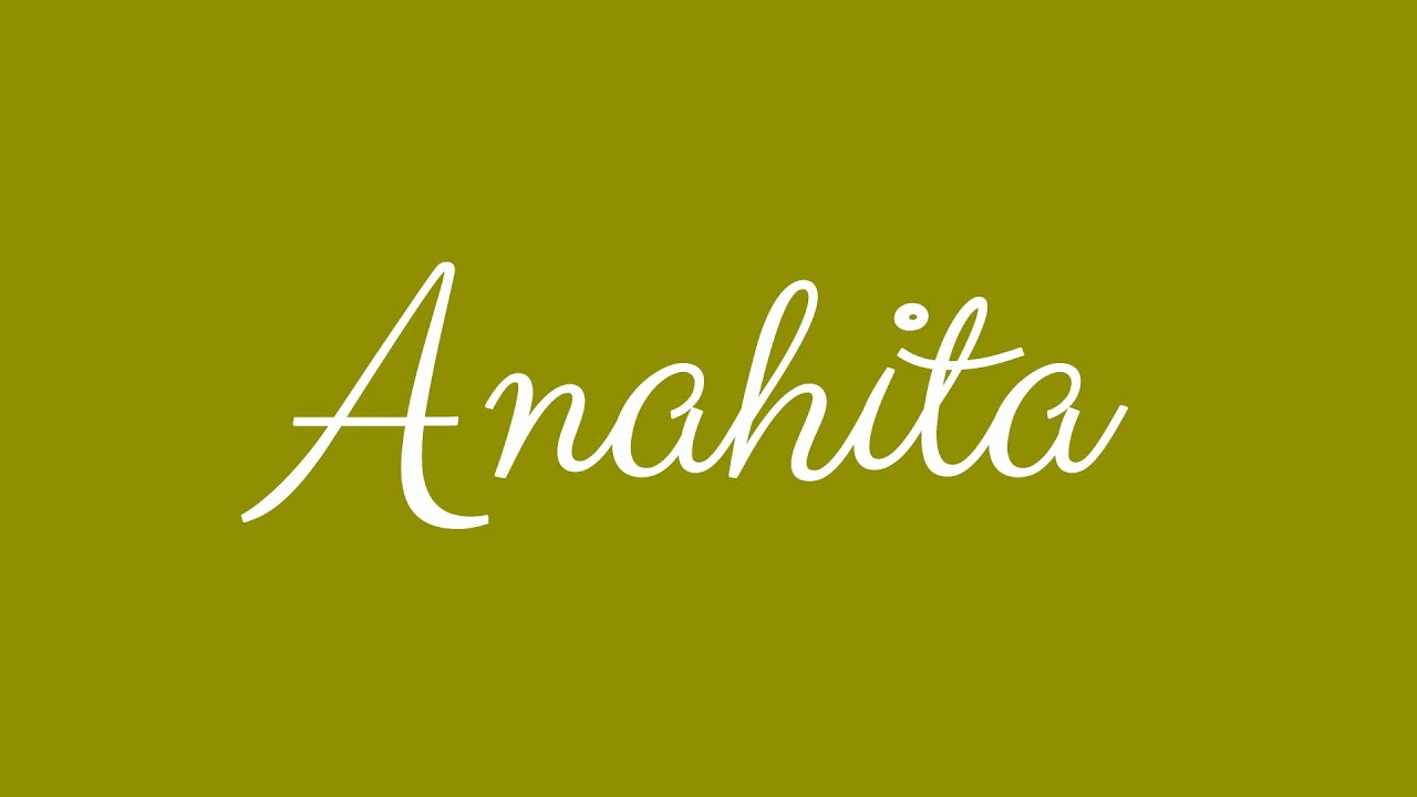 Learn how to Sign the Name Anahita Stylishly in Cursive Writing - YouTube