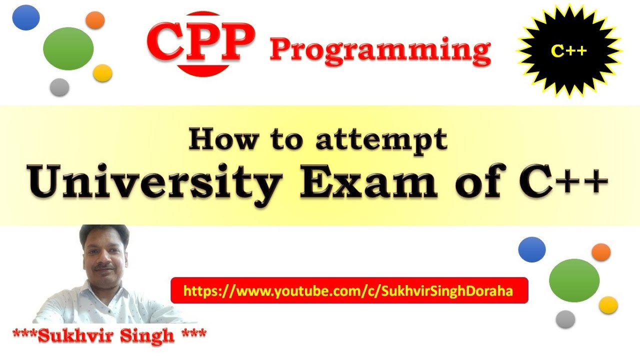 How to attempt University Exam of C++ - YouTube