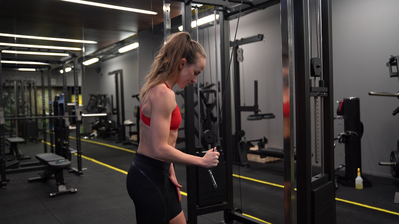 Single Arm Cable Tricep Pushdown - YouTube