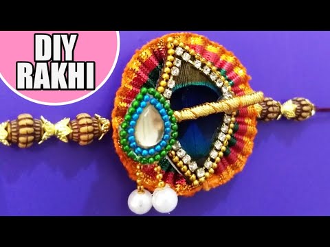 DIY Rakhi making at home | How to make rakhi at home | Easy Rakhi ...