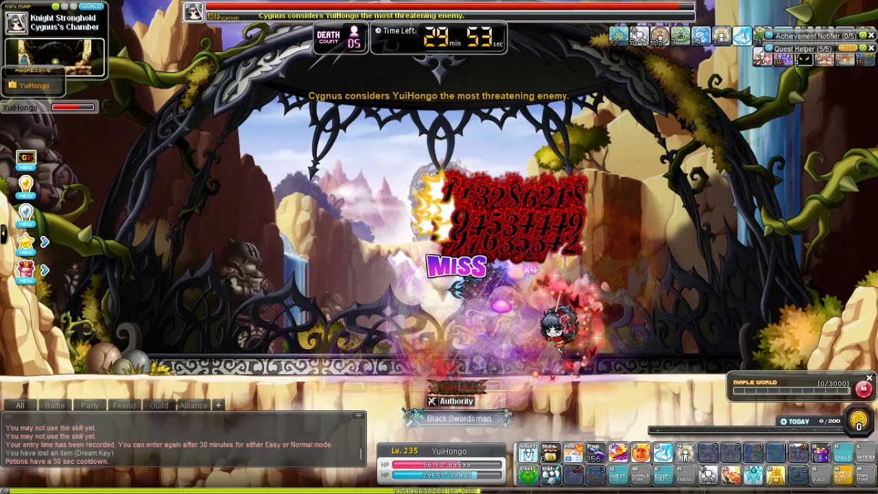 [Aurora] Maplestory Old School Hard Boss - Normal Cygnus - YouTube