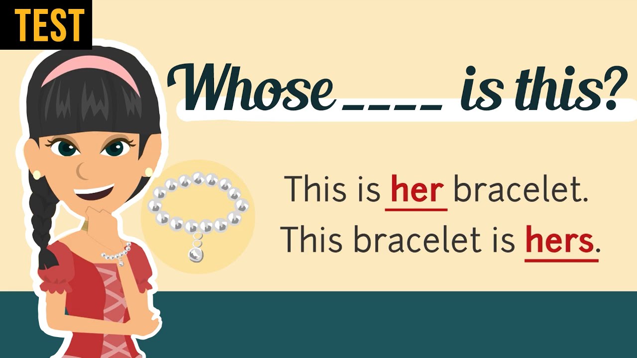 🟡 [TEST] Possessive Pronouns | Pattern English | my, mine, her, hers ...