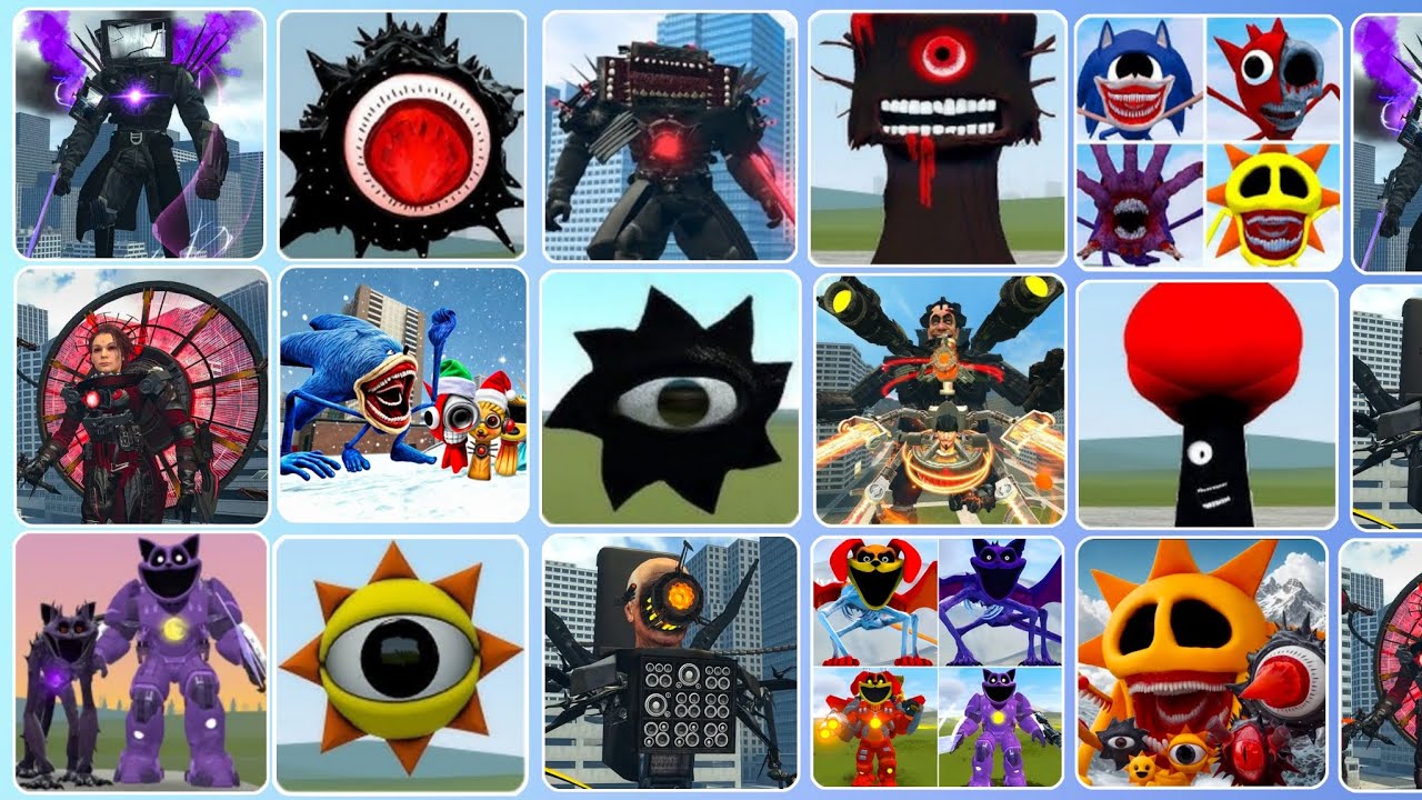 All Nextbots in Playground Mysterious Sonic Characters Sandbox Battle ...