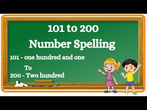 Number names 101 to 200 | learn number names 101 to 200 | Learn number spelling 101 to 200 for ...