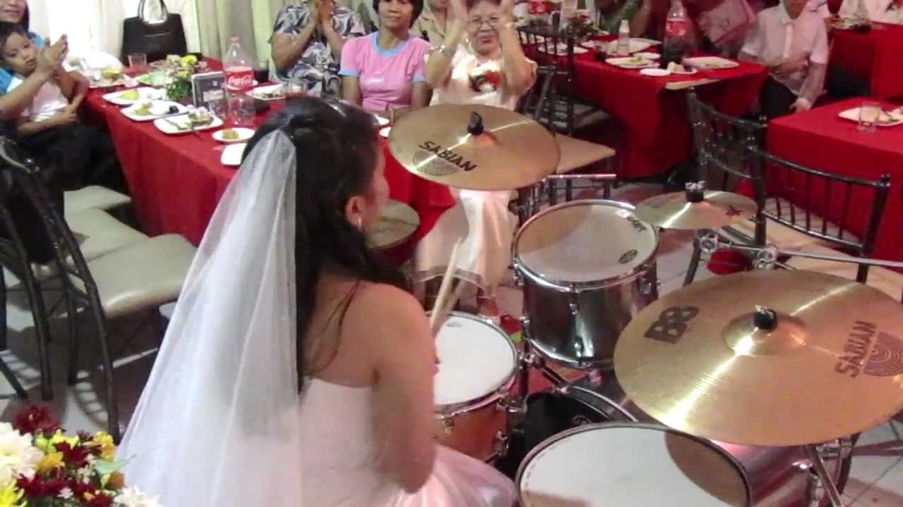 Cha and Jon Wedding Drum Battle - YouTube