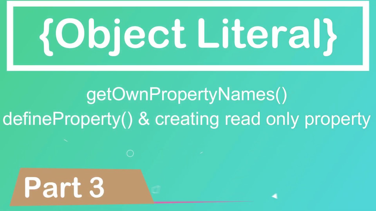 Javascript Tutorial Object Literal Part 3 Youtube