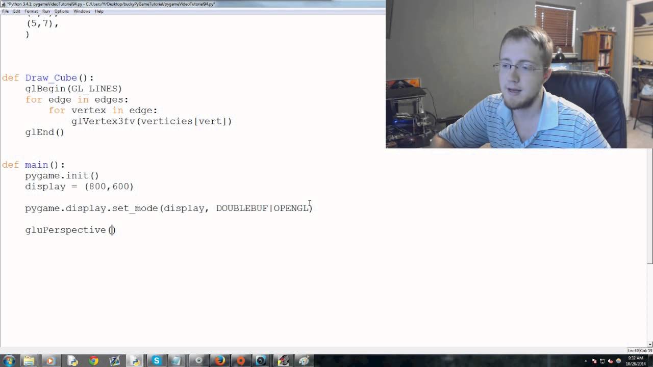 Pygame Python Game Development Tutorial 94 Opengl Main Loop Youtube 4226