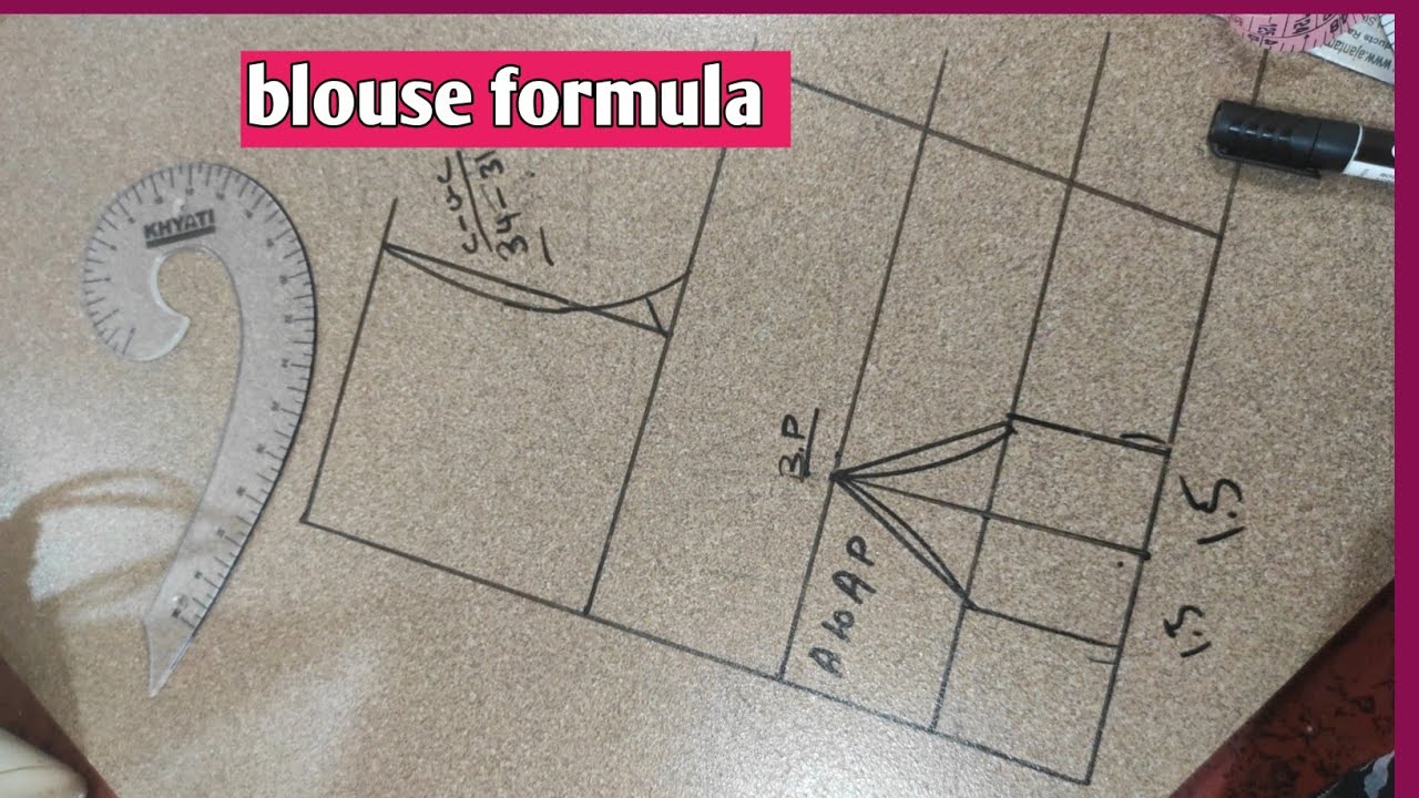 blouse cutting formula | blouse formula measurement | #blouse #sewing # ...