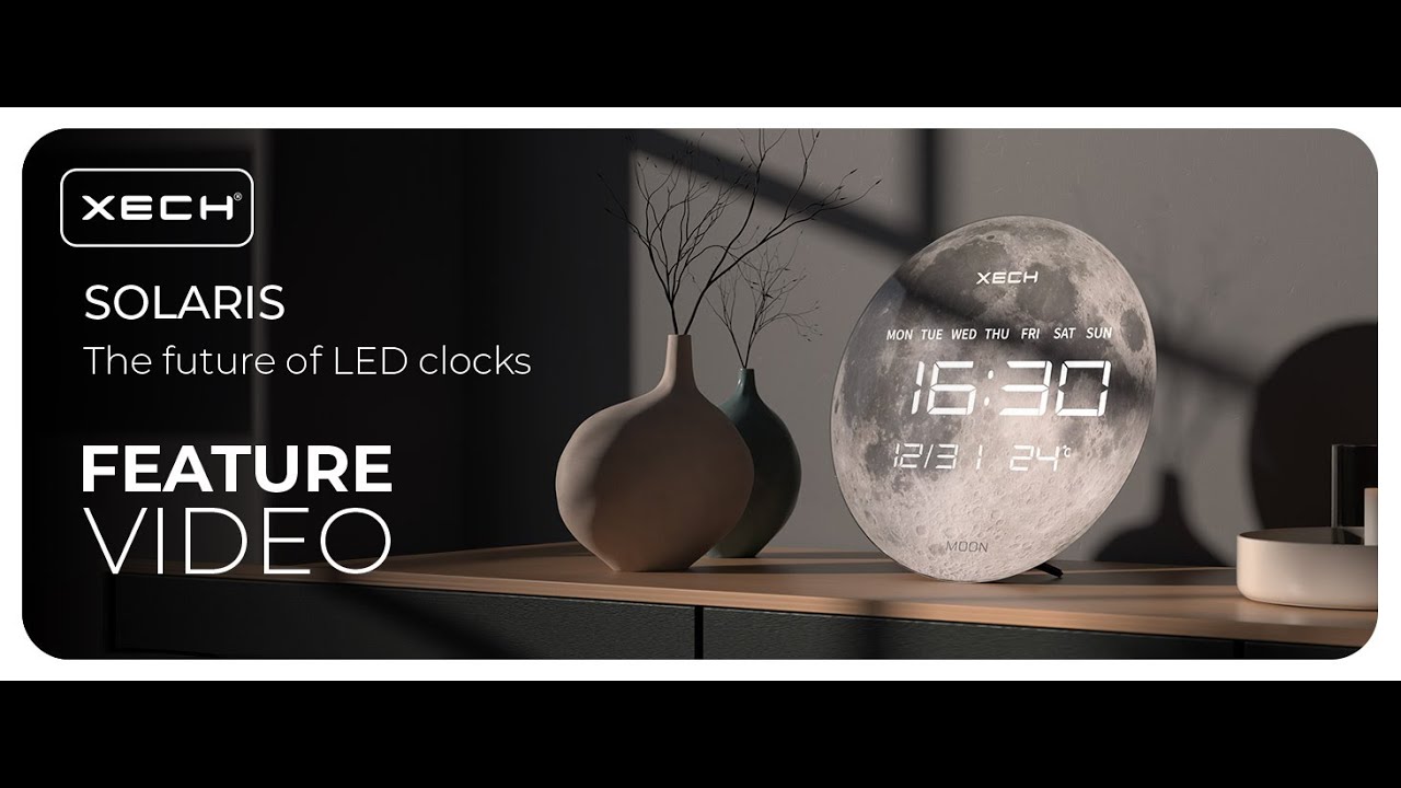 XECH Solaris | Digital Wall Clock for Living Room | Designer Wall Clock ...