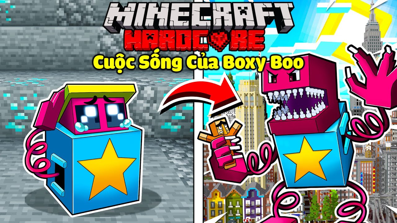 NẾU NHƯ BOXY BOO CÓ CUỘC SỐNG TRONG MINECRAFT*TRỞ THÀNH QUÁI VẬT HỘP ĐỒ ...