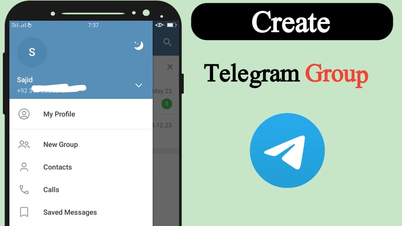 How to create telegram group - YouTube