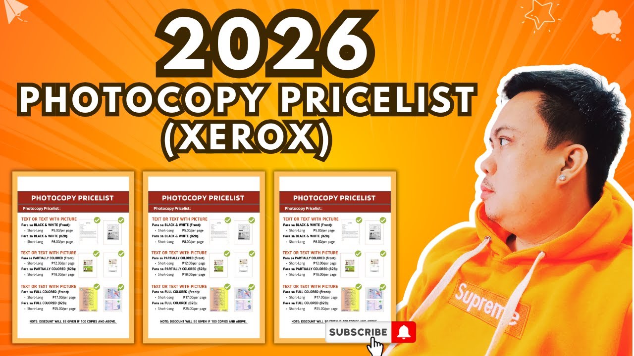 XEROX -PHOTOCOPY PRICELIST UPDATED | 2026 - YouTube
