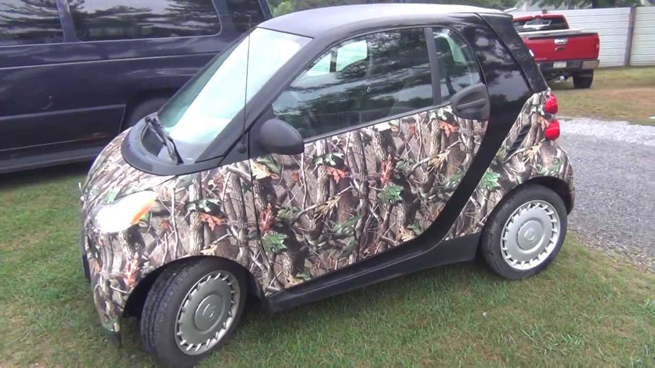 Camo Wrapped Smart Car For Two - YouTube