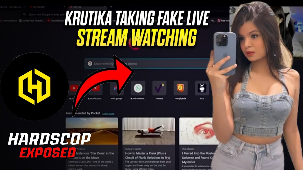 @KrutikaPlays TAKING FAKE LIVE STREAM 😱WATCHING LIKE EXPOSED BY HARDSCOP @HardScope - YouTube