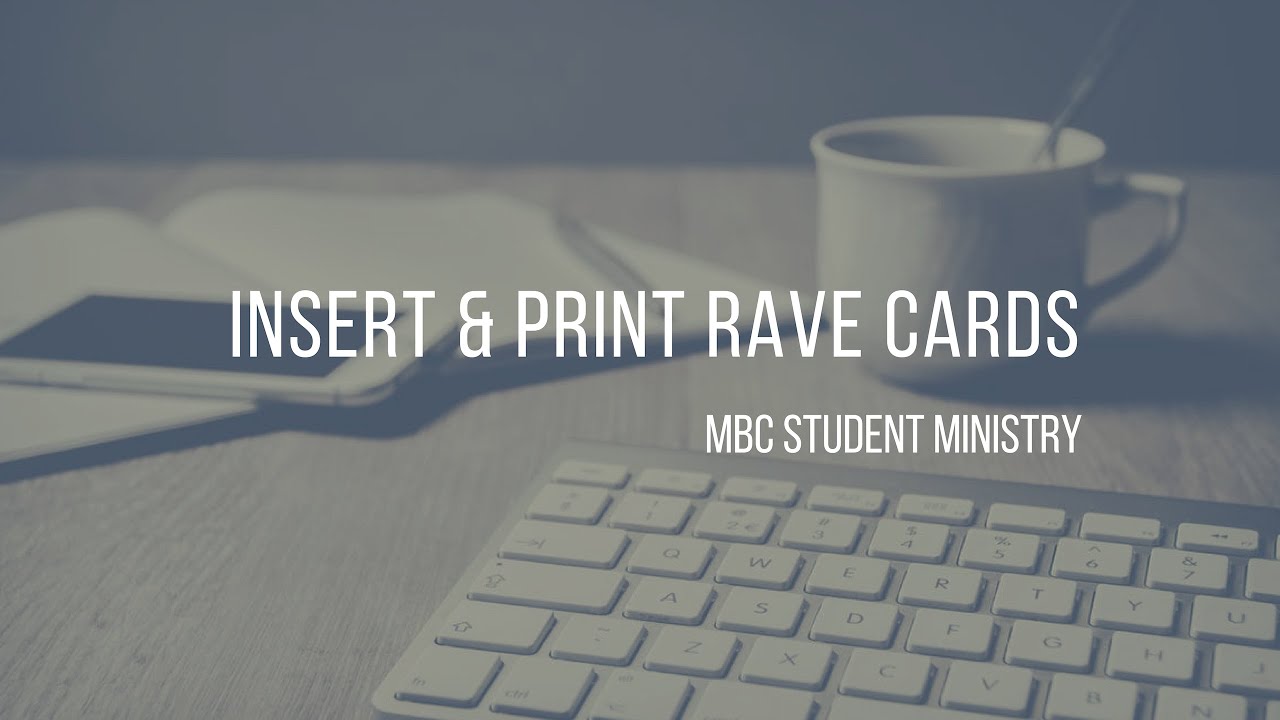 Insert and Print Rave Card from Indesign - YouTube