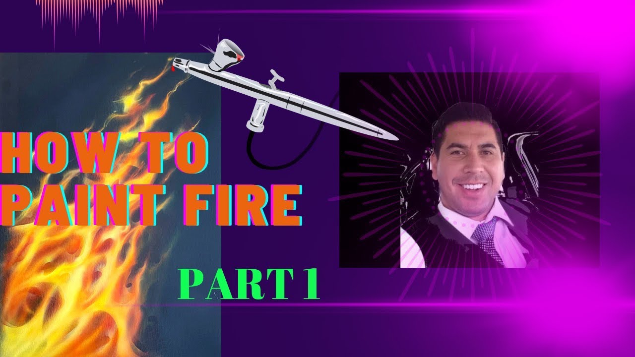 How to paint real fire flames DG airbrushing part 1 Airbrushing for ...