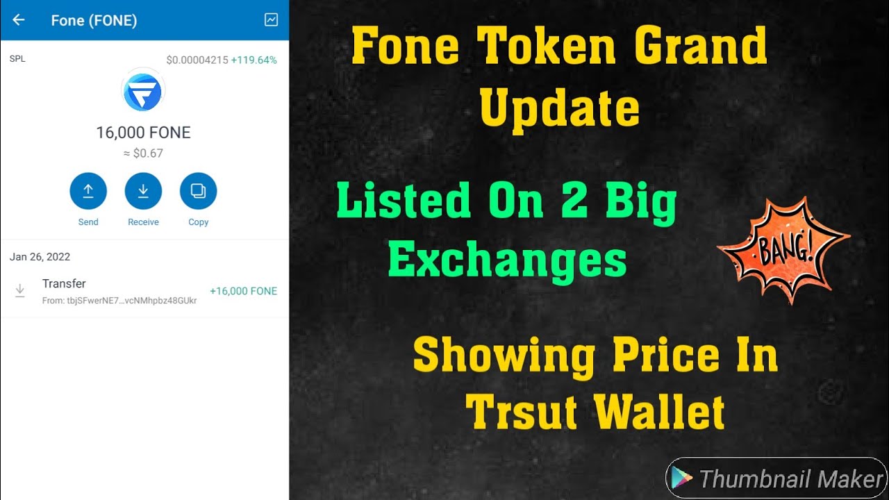 Fone Token Awesome News || Listed On Coinmarket Cap || Show Price In ...