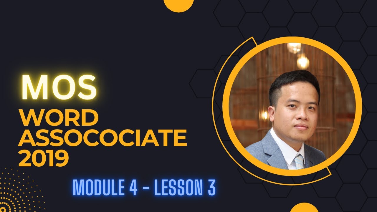 MOS Word Module 4 Lesson 3 #mos #microsoftoffice #word - YouTube