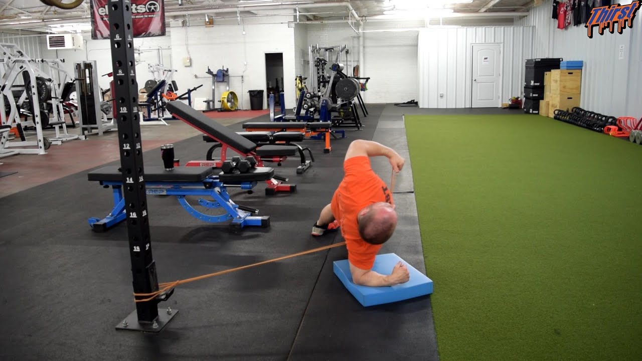 Side Plank Band Pull Through - THIRSTgym.com - YouTube