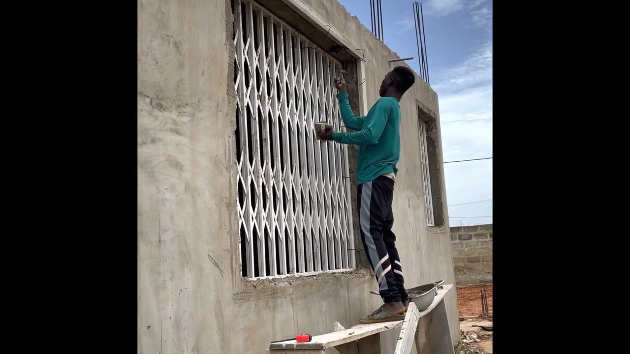 Building In Ghana| Construction in Ghana | wall plastering |Block ...