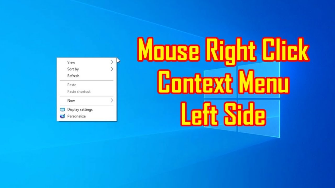Mouse Right Click Context Menu Left Side Problem। মাউস কন্টেক্সট মেনু ...