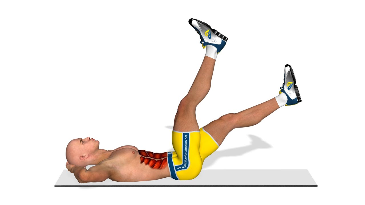 Esercizi "addominali bassi": Elevazione gambe in 4 tempi - YouTube