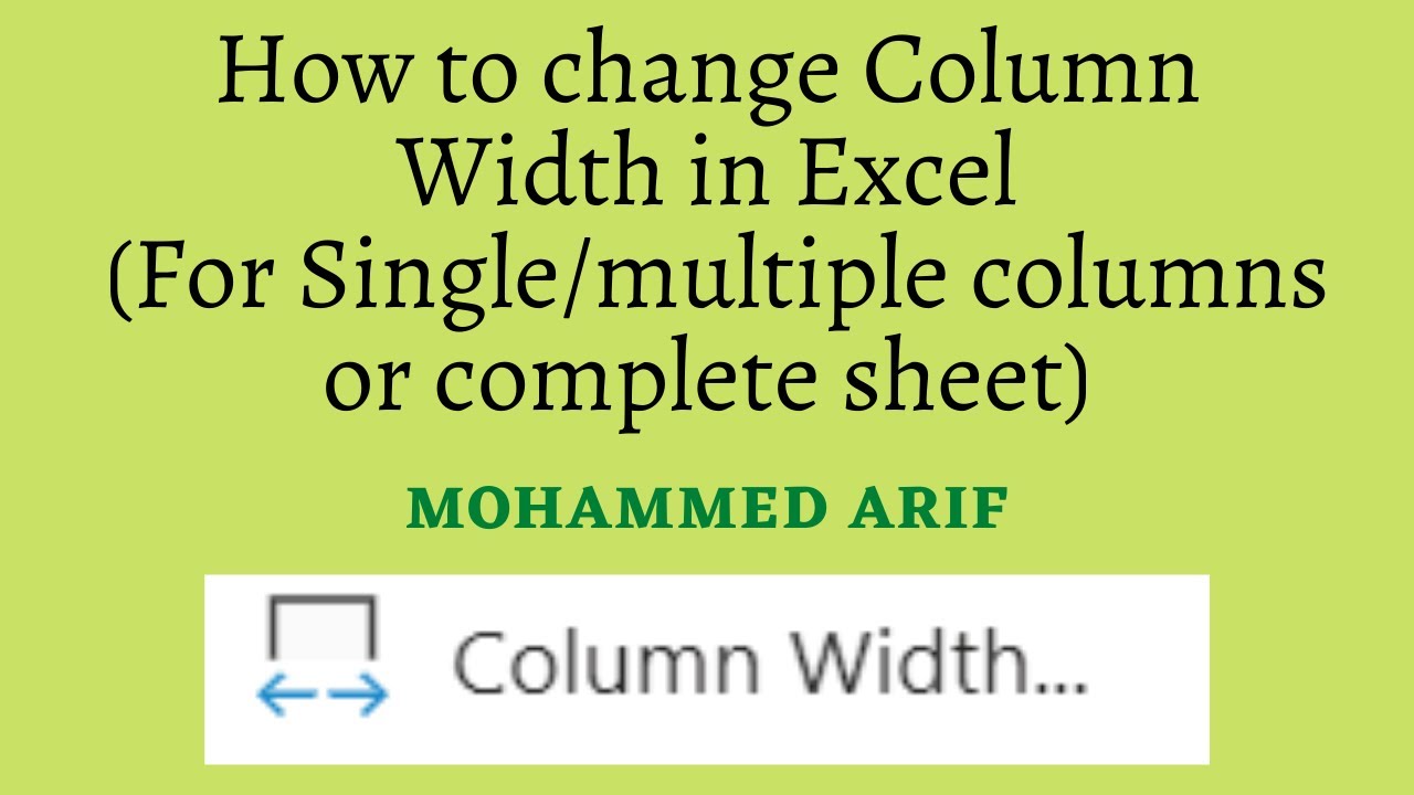 How To Change Column Width In Excel Microsoft 365 YouTube how-to-change-column-width-in-excel-microsoft-365-youtube