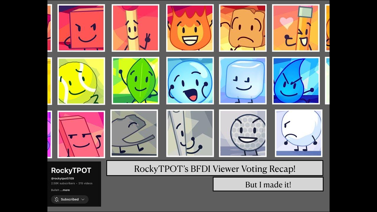 RockyTpot’s BFDI Viewer Voting Recap but I made it! - YouTube