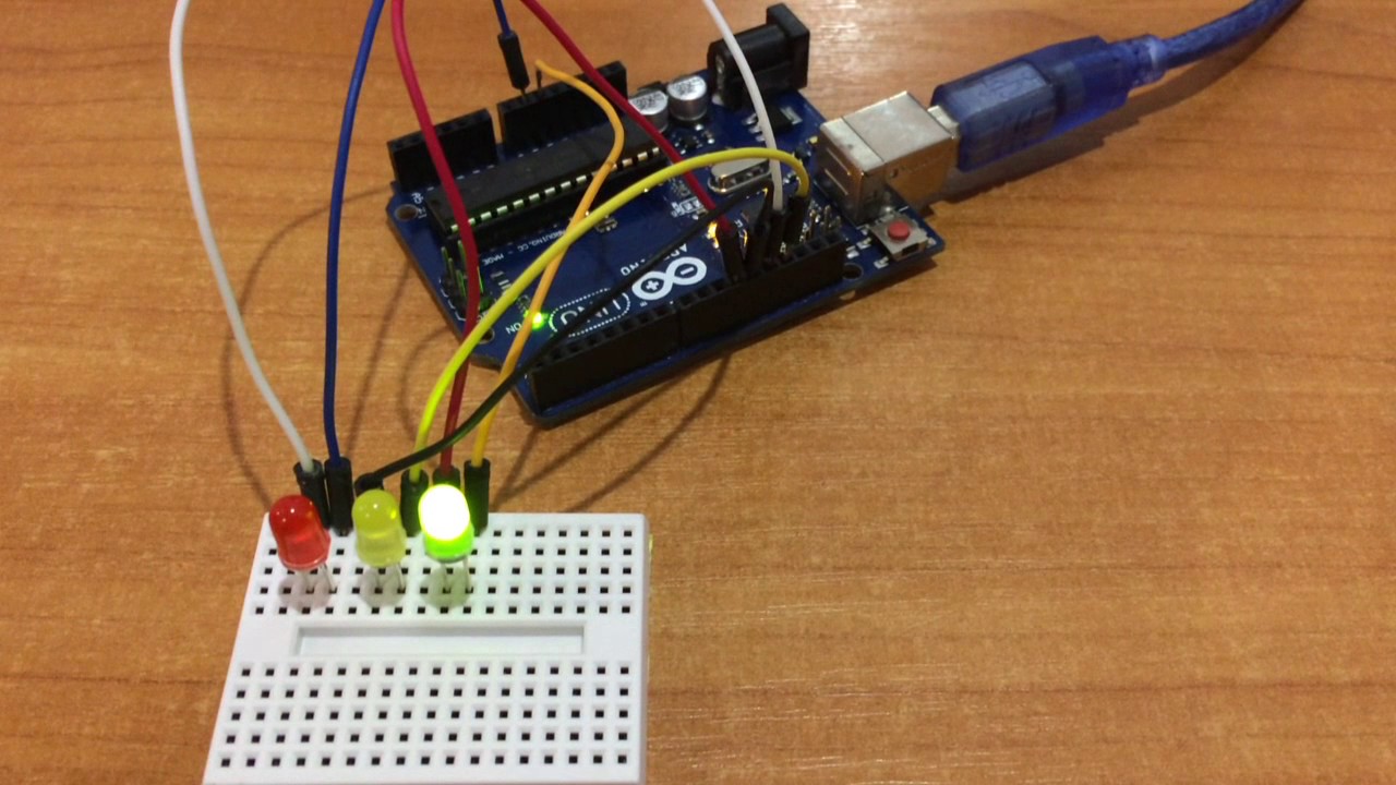 Світлофор (Arduino) - YouTube