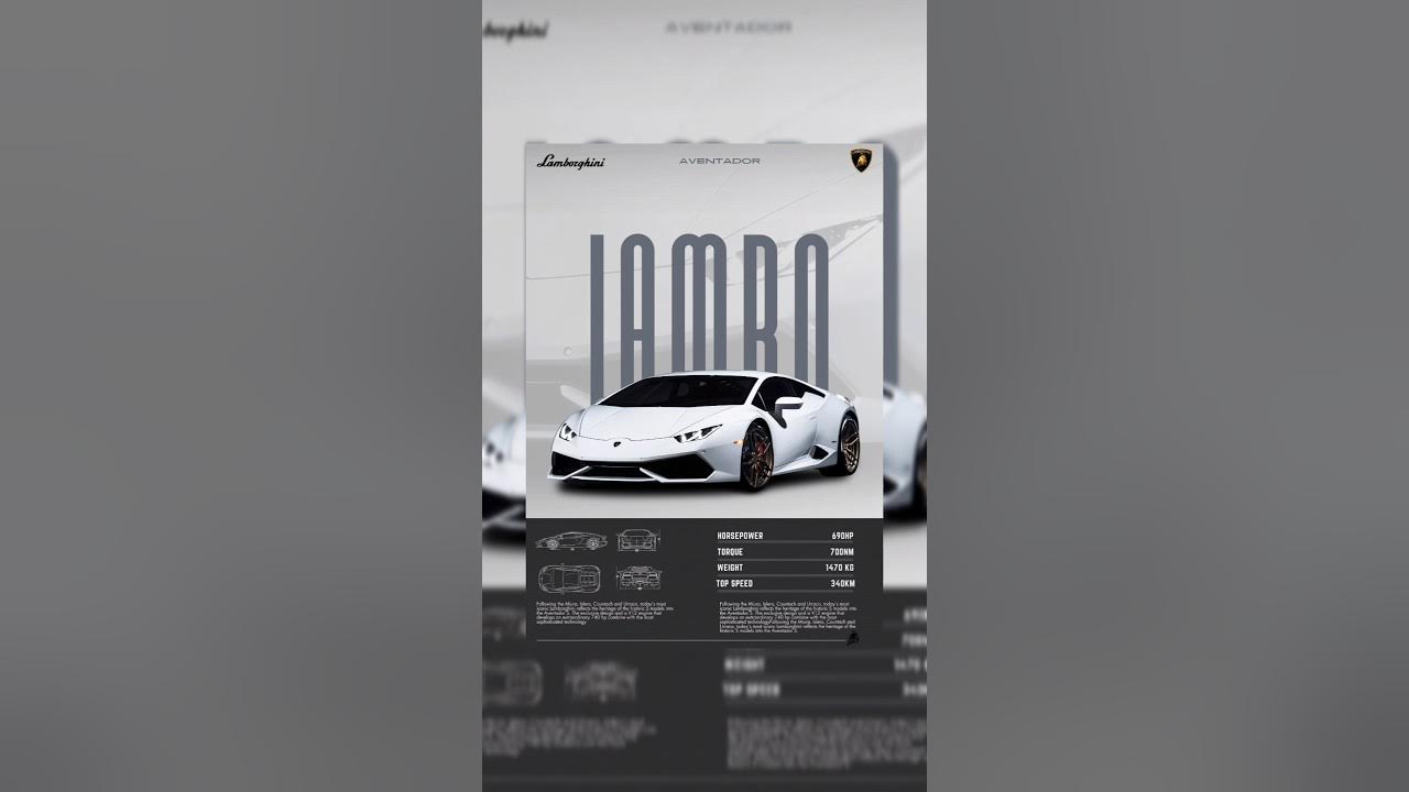 designing a poster for Lamborghini lovers using canva. Car poster design using canva.# ...
