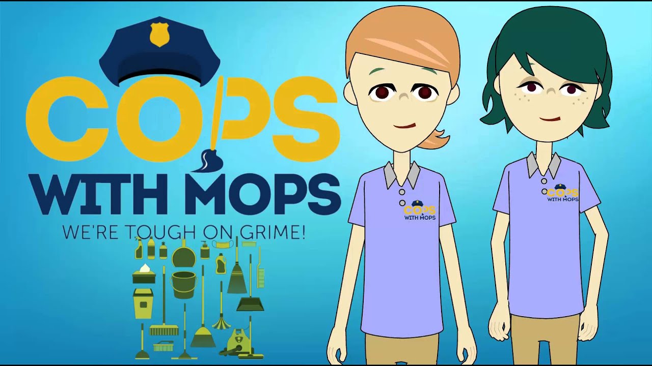 cops with mops cleaning service - YouTube