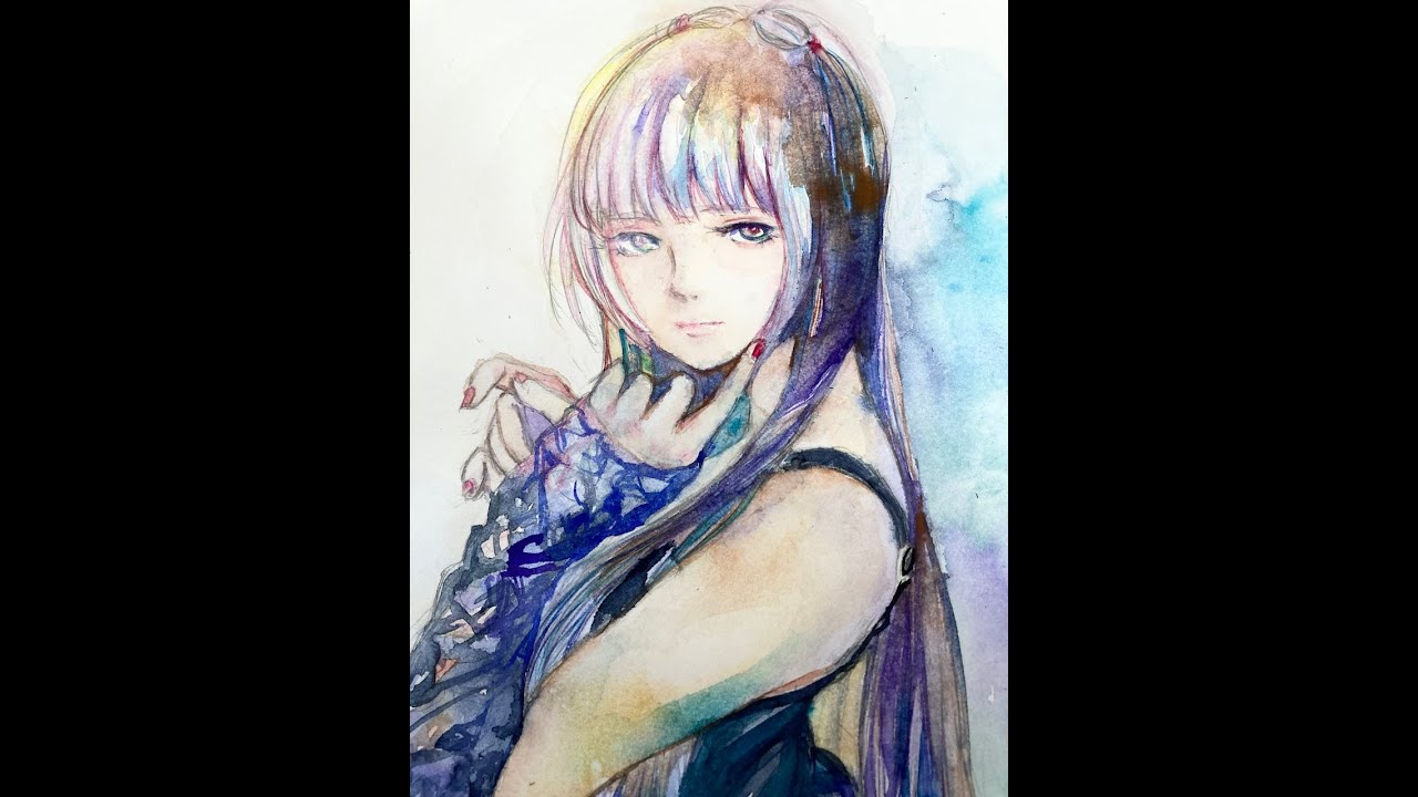 [DEATH NOTE]Painting Misamisa/デスノートのミサミサを水彩画で描いてみた - YouTube