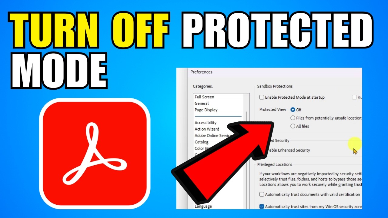 How To Turn Off Protected Mode In Adobe Reader DC (2026) (Complete ...