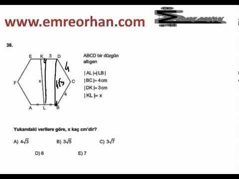 2013 YGS MATEMATİK SORU ÇÖZÜMLERİ-38.SORU