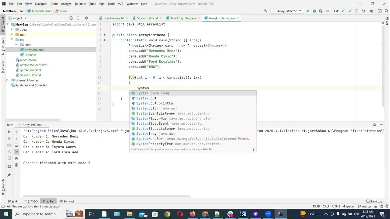 Java Arraylist Demo Youtube