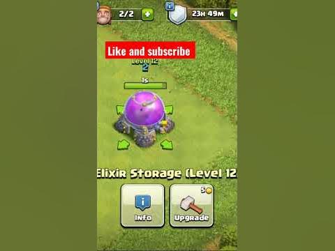 Elixir storage level 1 to max 16 upgrade #coc #gaming #gamingvideos - YouTube