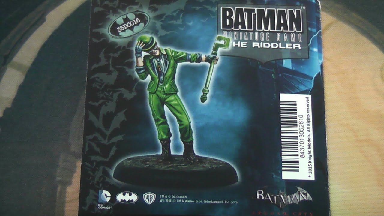 Batman Miniatures Game The Riddler Unboxing, Knight Models - YouTube