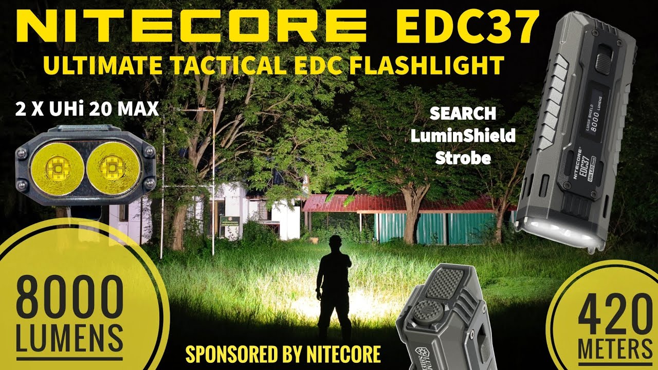 Nitecore EDC37 - Ultimate Tactical EDC Flashlight 8000 lm & 8000mAh ...