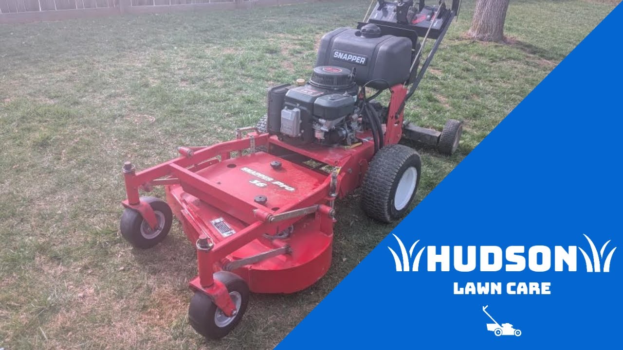 Snapper Pro 36 inch hydro walk behind mower overview and mowing ...