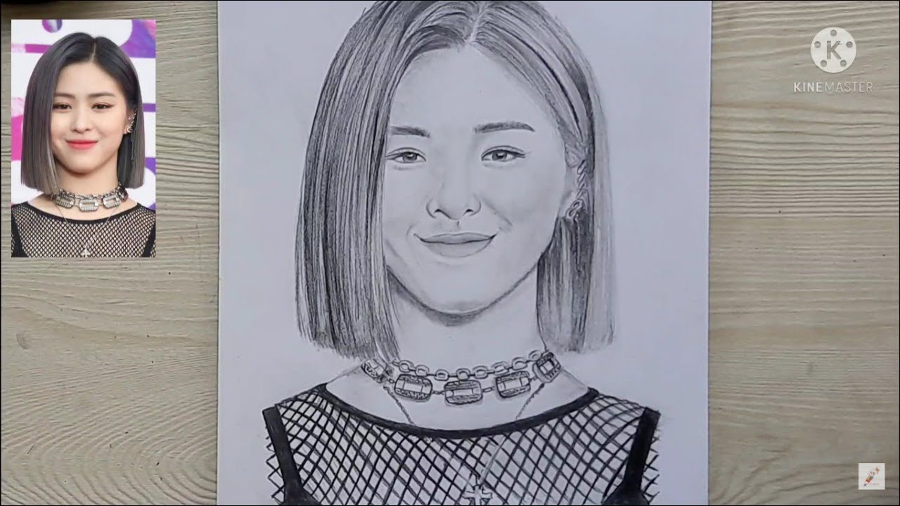 How to draw Itzy Ryujin ||Ryujin's portrait #itzy_guesswho #itzytwenty ...