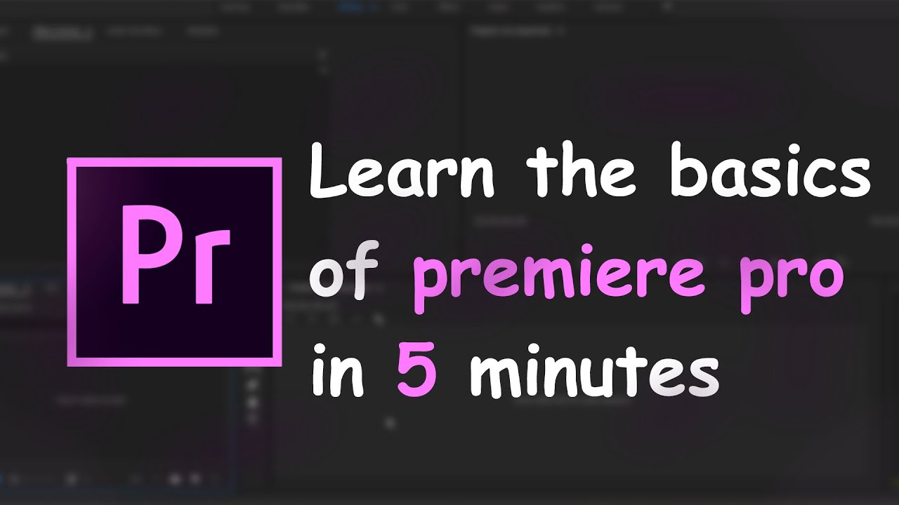 Learn the basics of premiere pro in 5 minutes - YouTube
