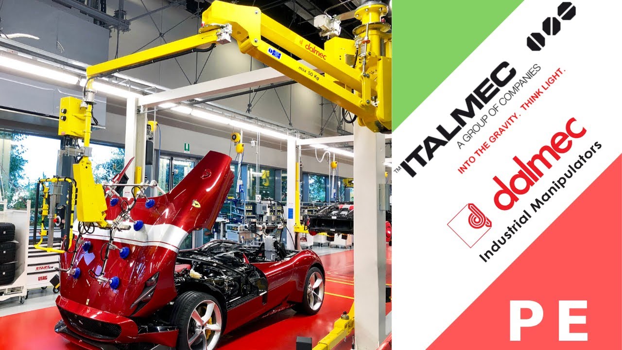 Dalmec Pneumatic Manipulator for the handling, lifting of Ferrari's Car ...