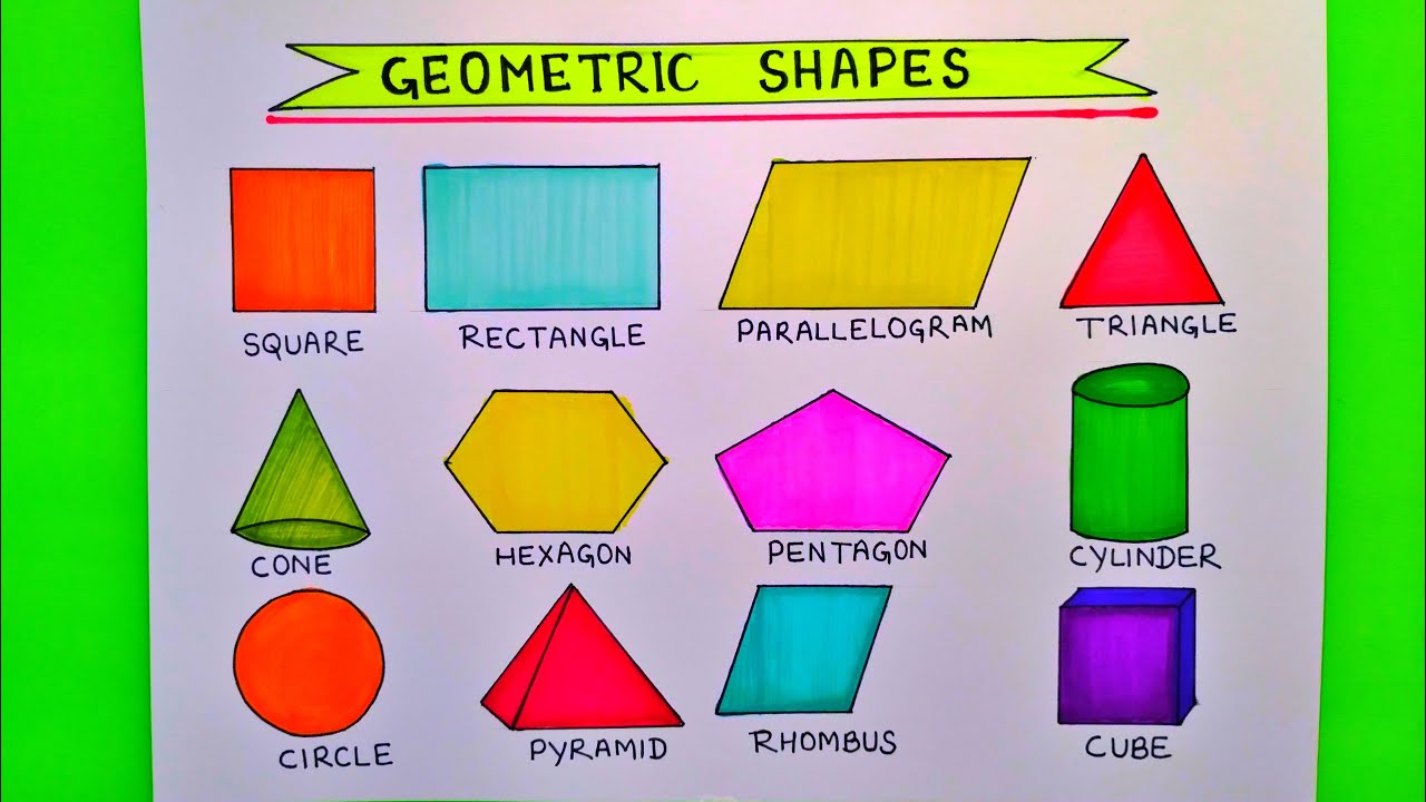 how to draw geometric shapes step by step | geometric shapes drawing ...