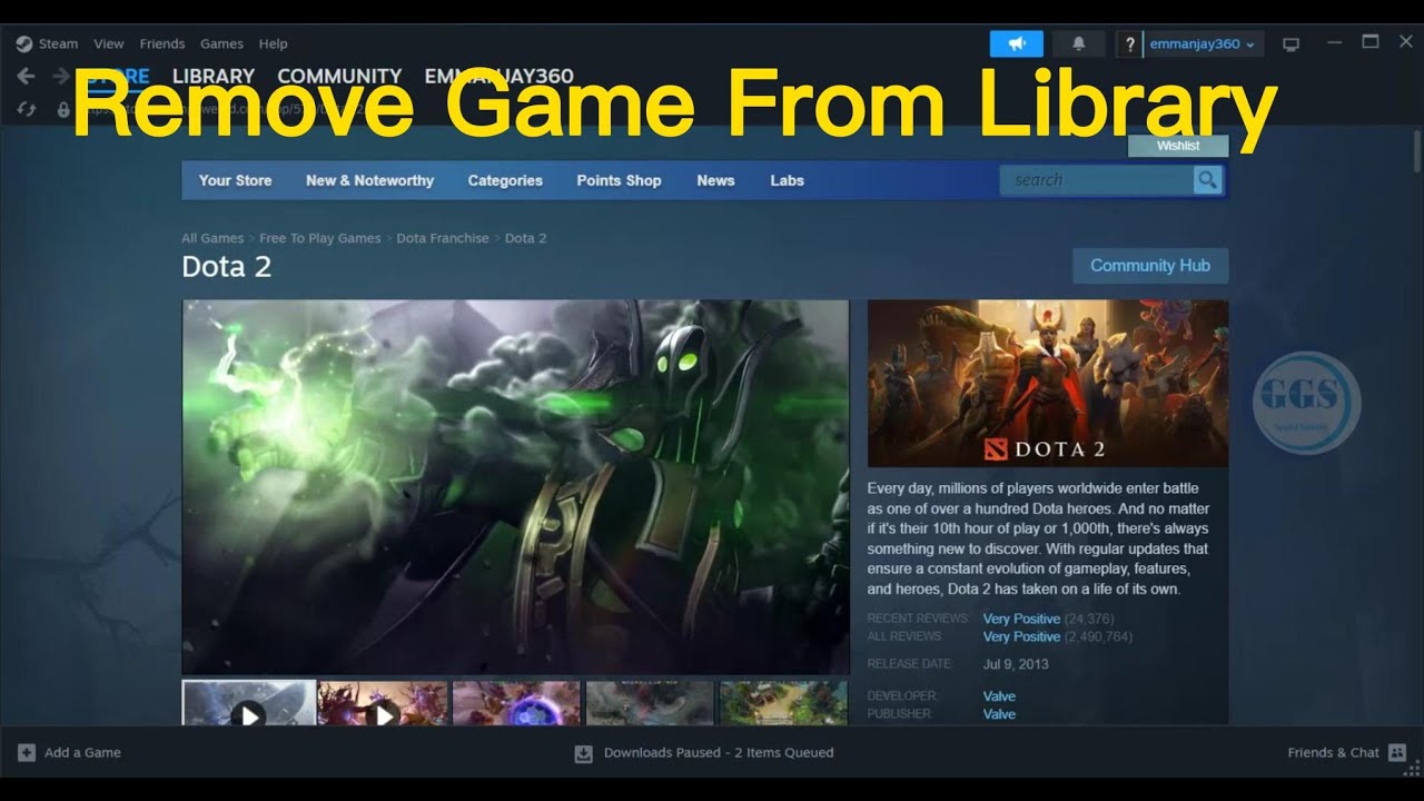 Remove Games From Your Steam Library - YouTube