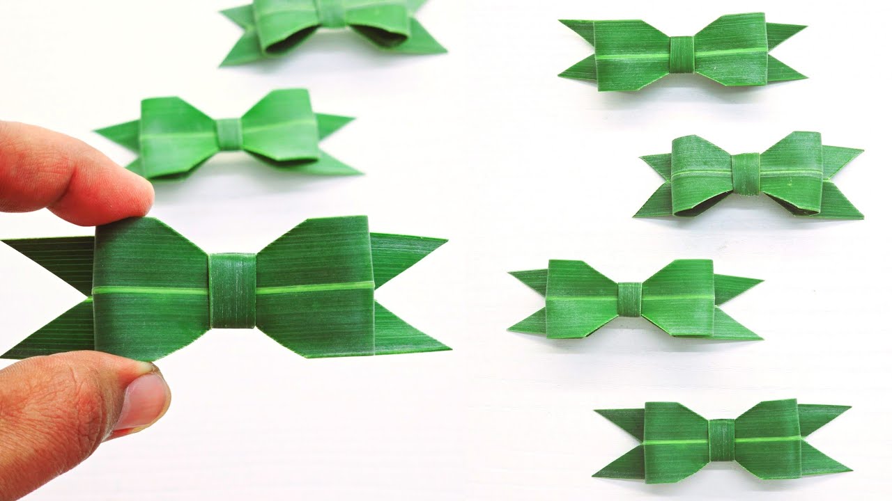 How To make A Bow Using Palm/Coconut Leaf | Palm Leaf Bow | Coconut ...