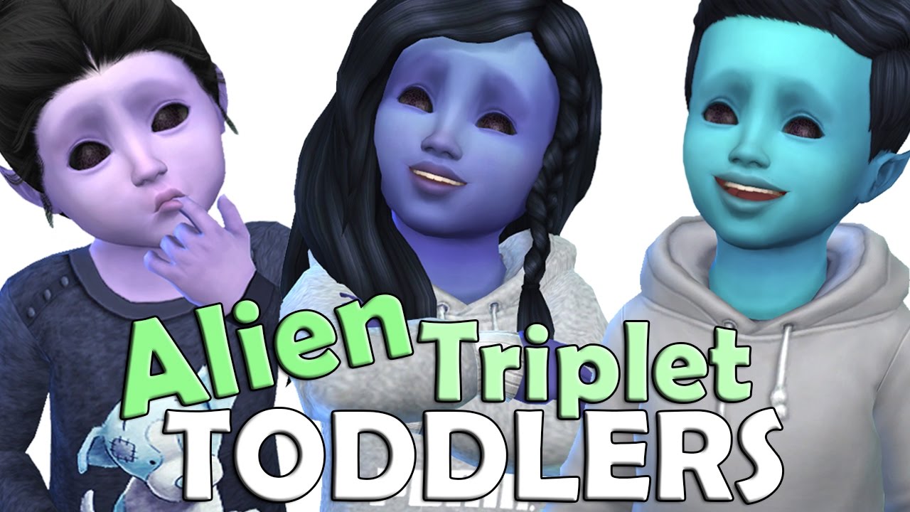 The Sims 4: Create a Sim | Alien Triplets Toddlers | Laina, Lia ...